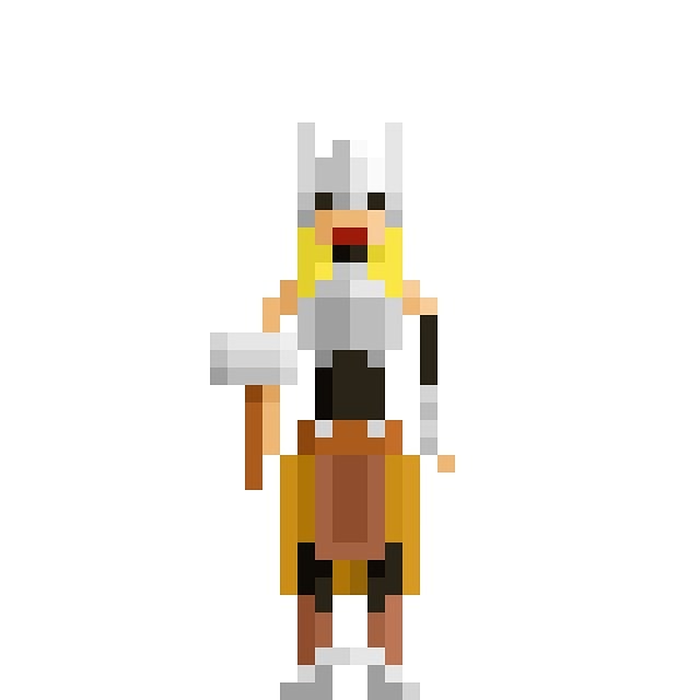 Minecraft Thor Pixel Art