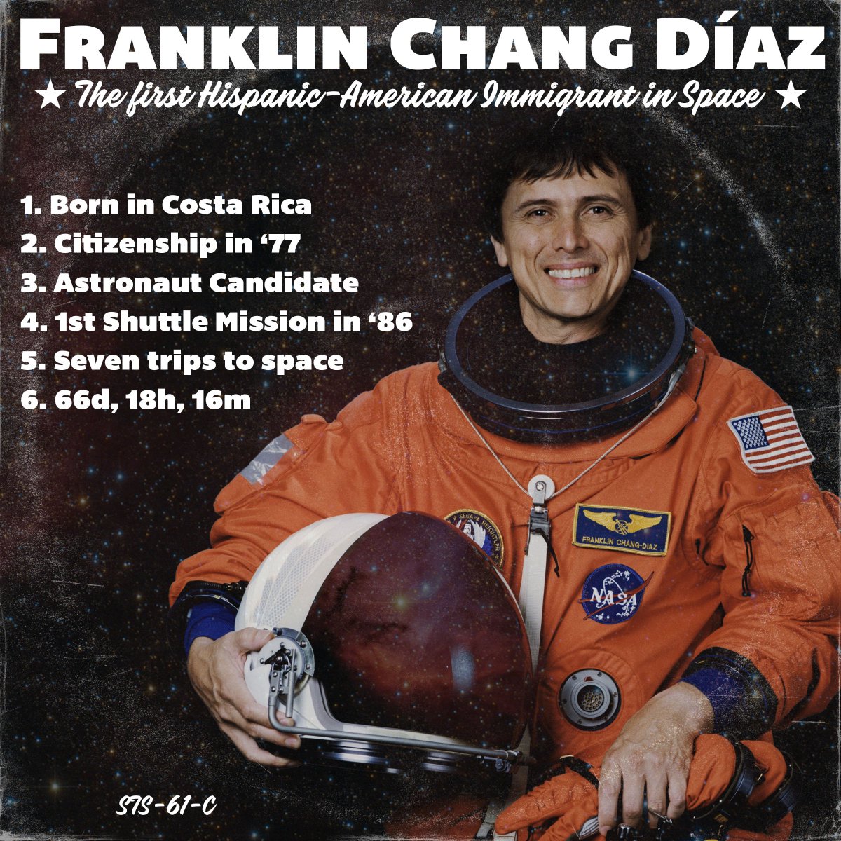Today, as part of HispanicHeritageMonth, we celebrate Franklin Chang ...