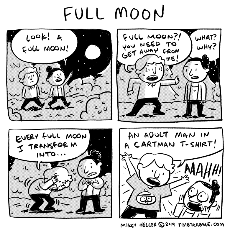 「i drew a comic about a full moon 」Mikey Hellerの漫画