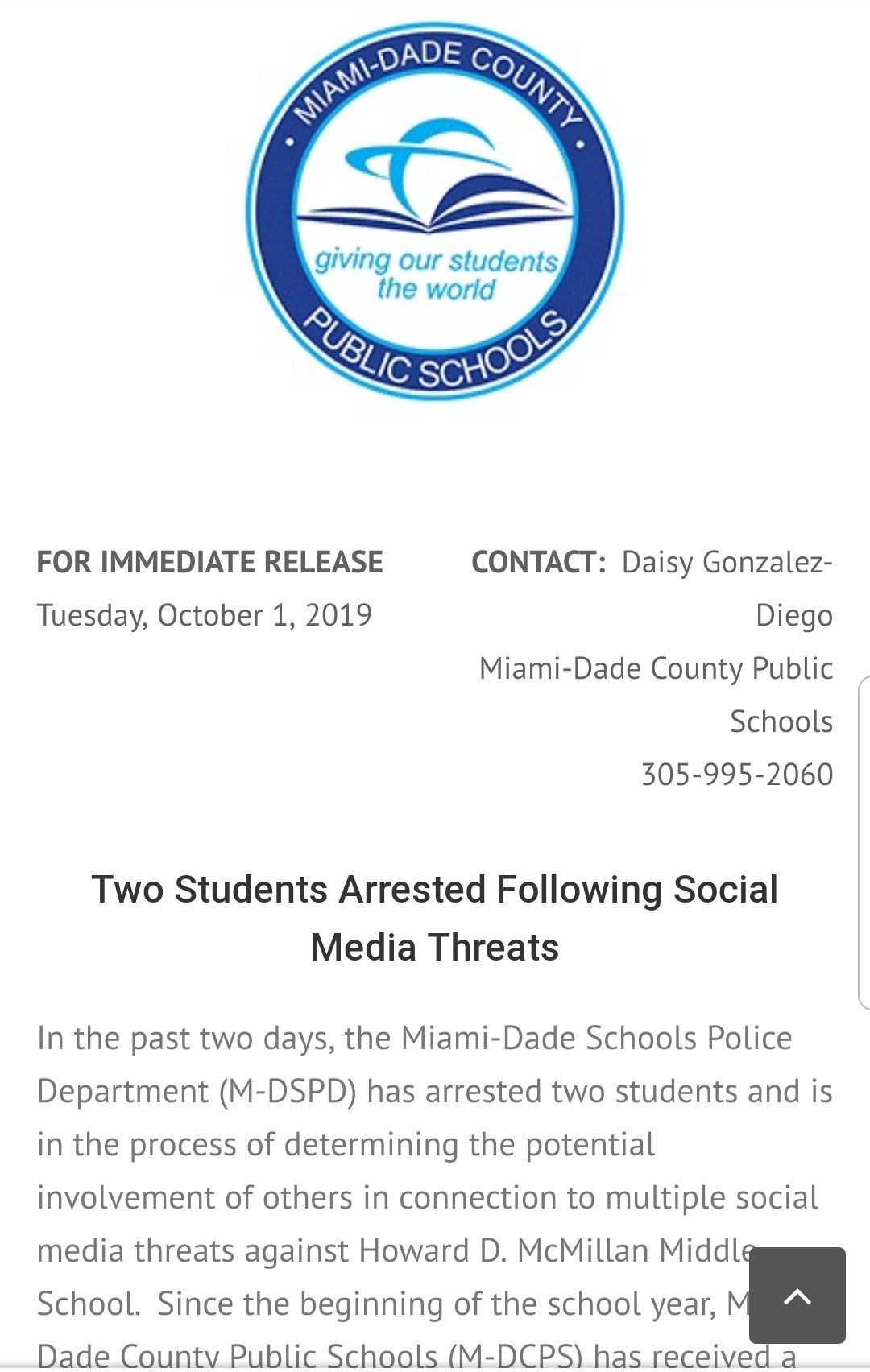Miami Dade County Arrest Report