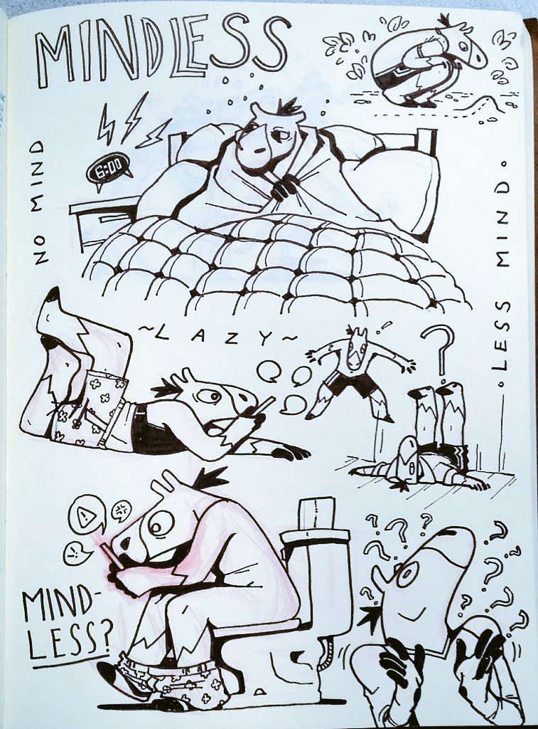 「#Inktober2019 Day 2! Mindless: When are you mindless? What i」STOVEの漫画