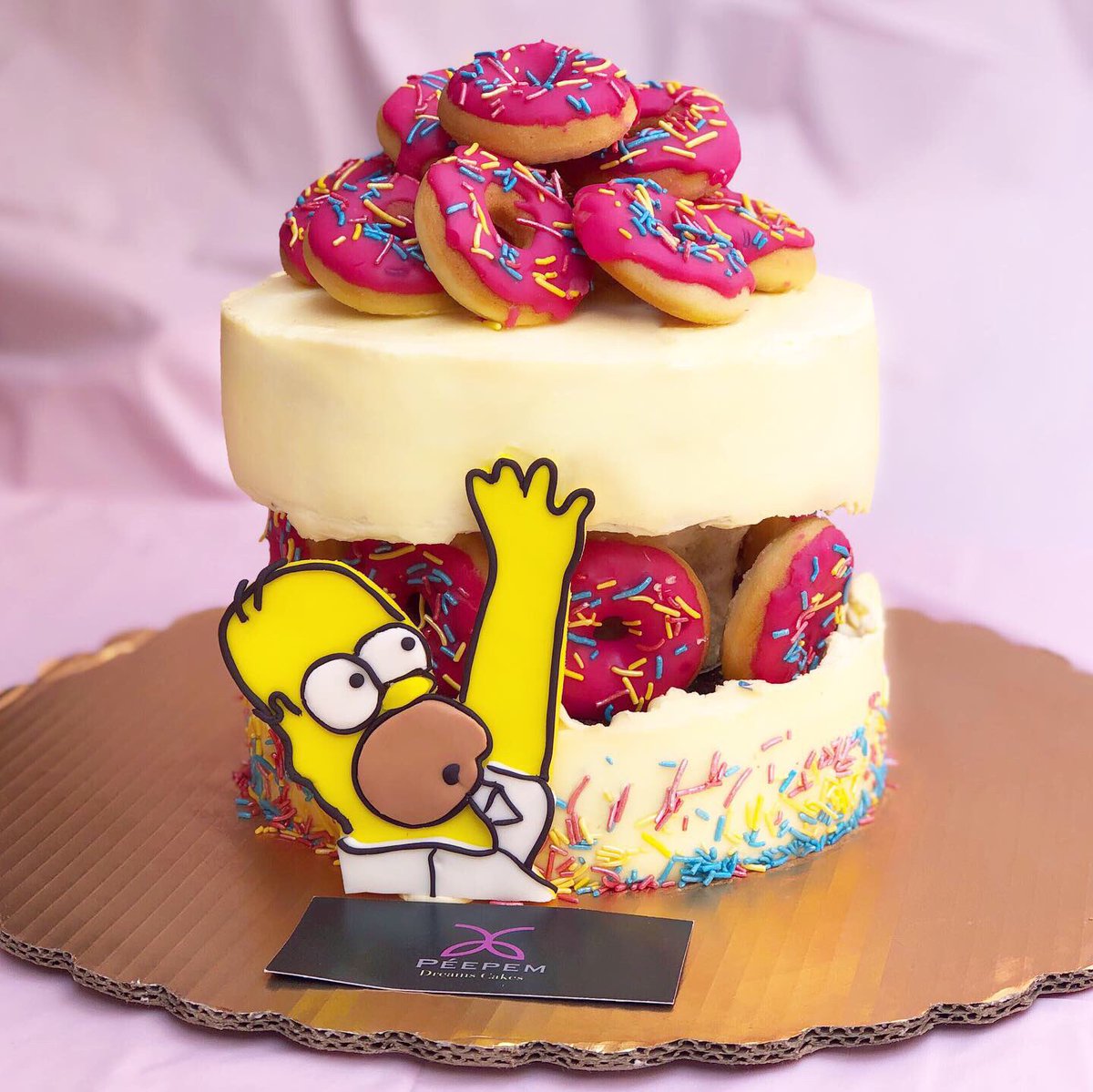 historia amenaza Establecer pastel de homero simpson fondant infancia ...