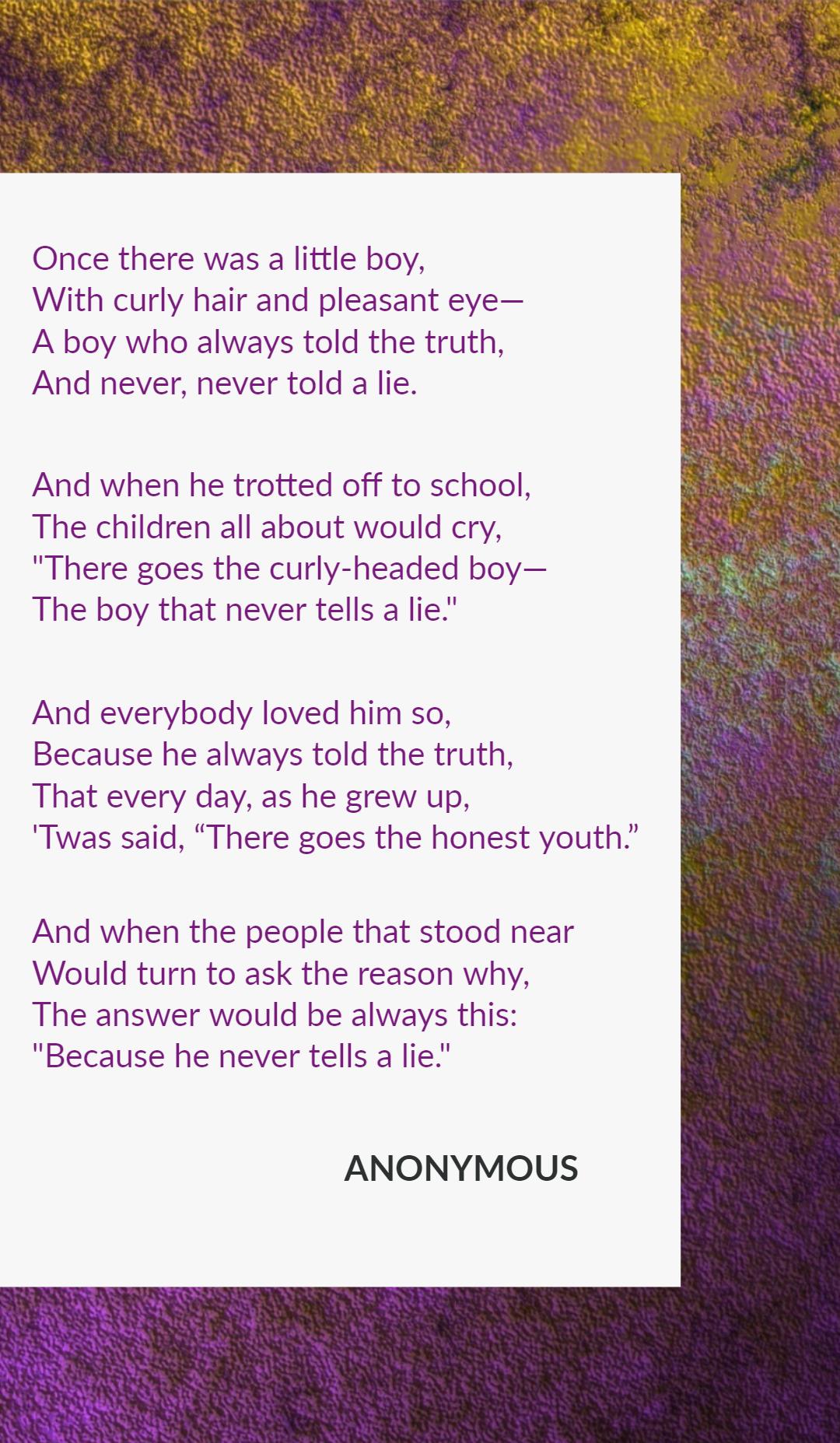 Poems About Honesty And Truth