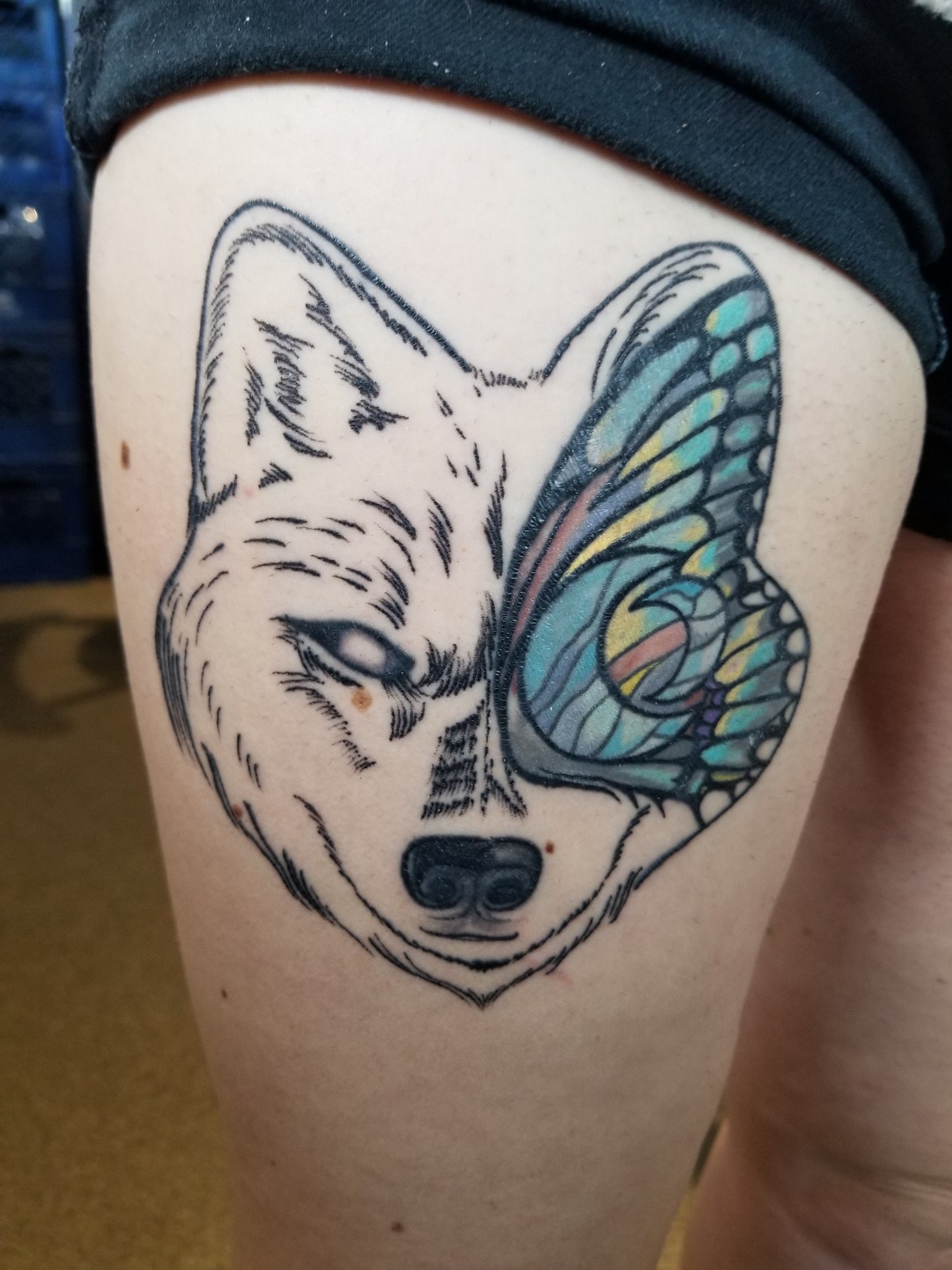 Lupus Purple Wolf Tatoo