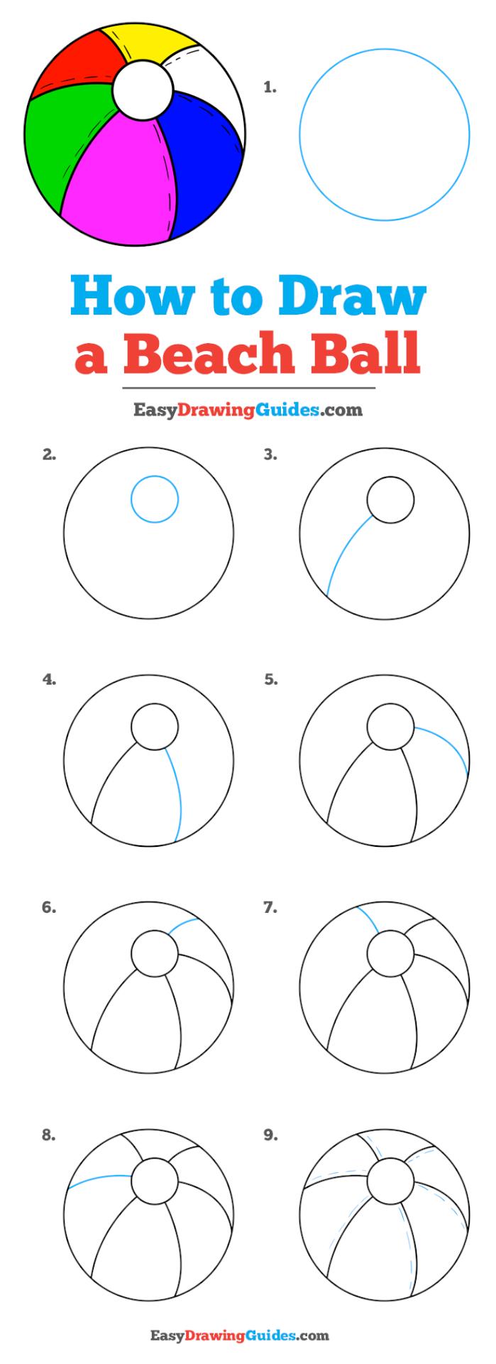Beach Drawing Step By Step