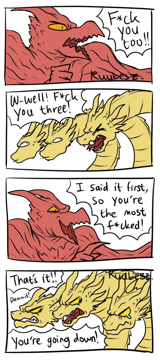 「Godzilla doodles/comics, also please appreciate Kevin (Shrek」Ruubesz ...