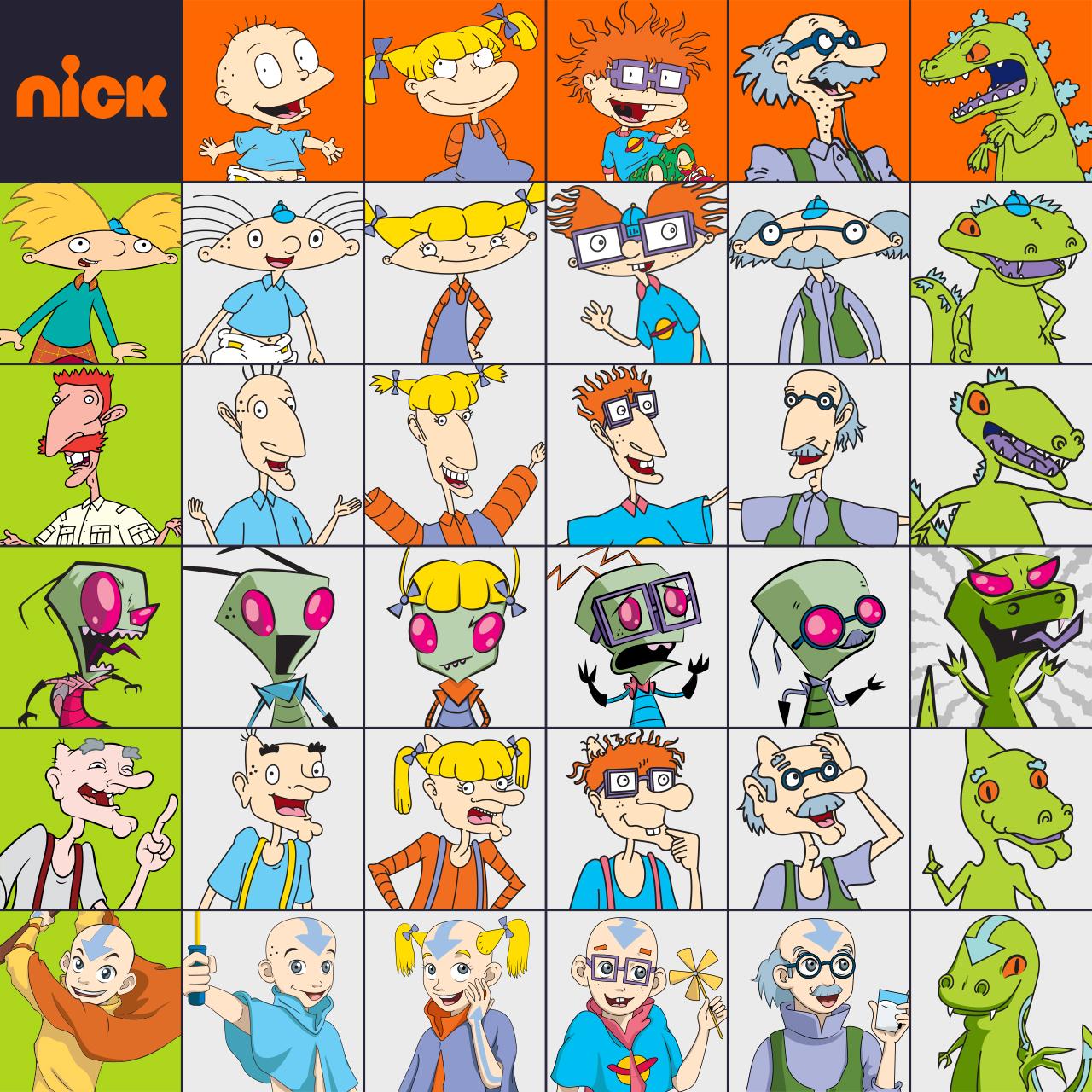 Nickelodeon Cartoon Characters Names