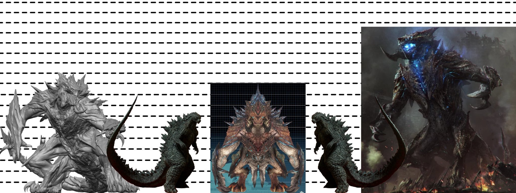 Godzilla Kaiju Size Comparison