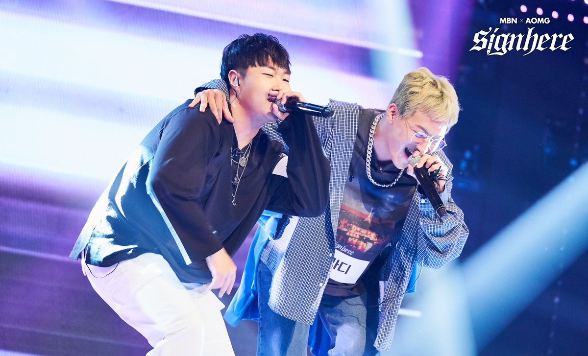 Signhere_AOMG on Twitter: "MBN x AOMG #Signhere 옐라디&블루웨일 2:2 배틀 무대📸 MBN 이번 주 목요일 밤 9시 20분👈 #MBN ...