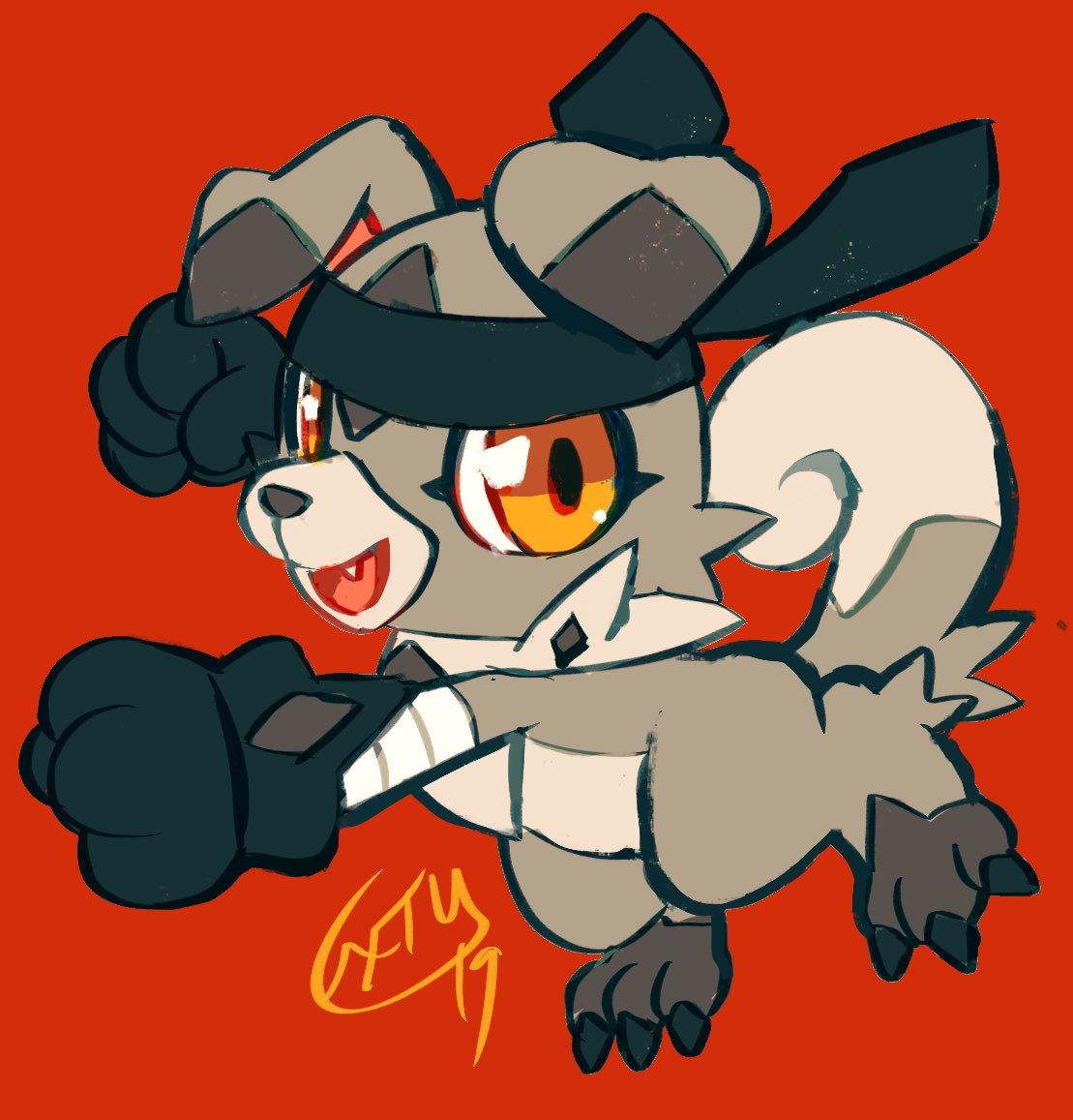 exty on Twitter: "gaomon x rockruff ko-fi combomon…