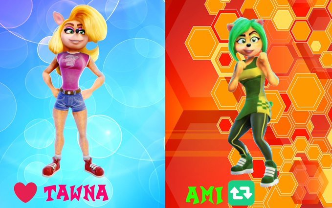 Crash Team Racing Trophy Girls