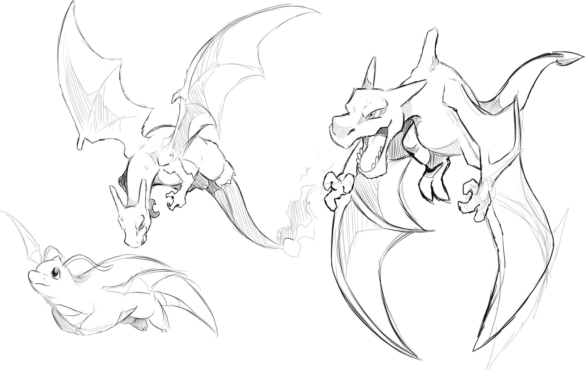 How To Draw Charizard Flying