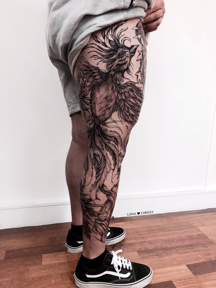 Phoenix Tattoo Leg