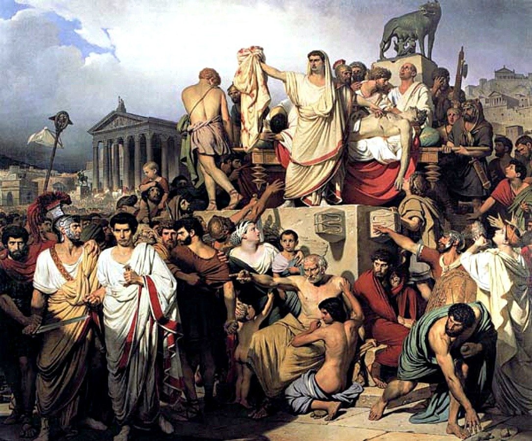 Julius Caesar Death Painting