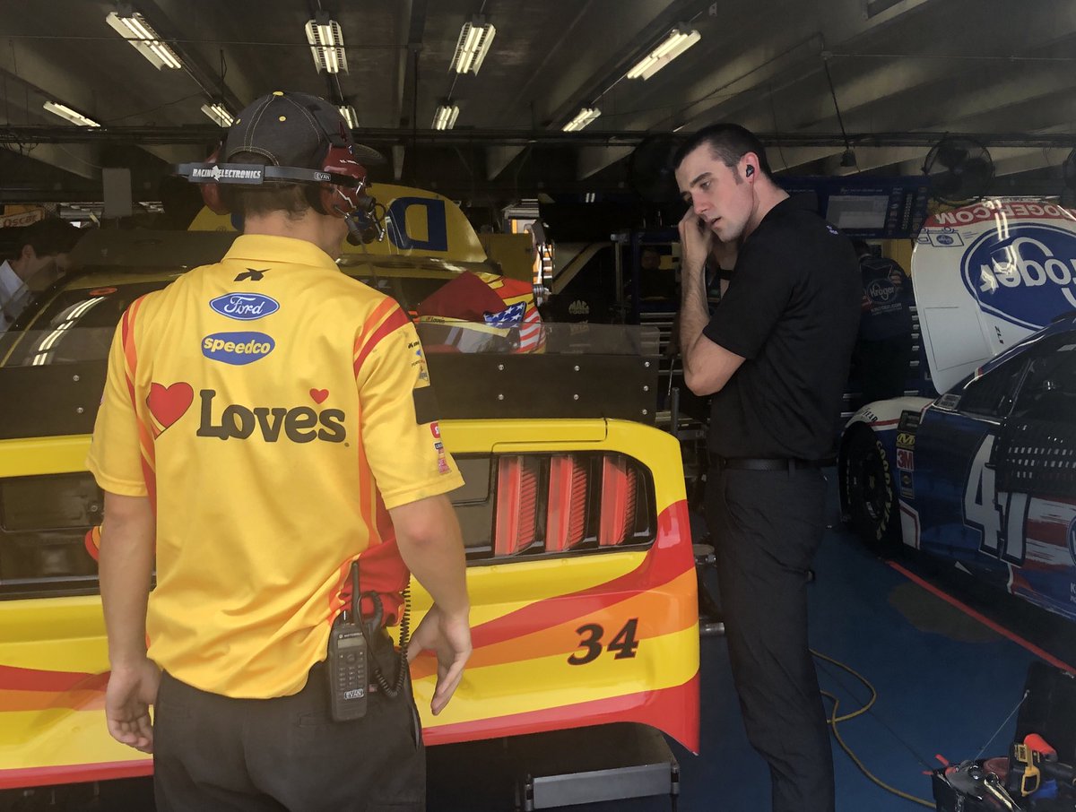 (Pockrass) Austin Cindric prepares to practice for Michael McDowell ...