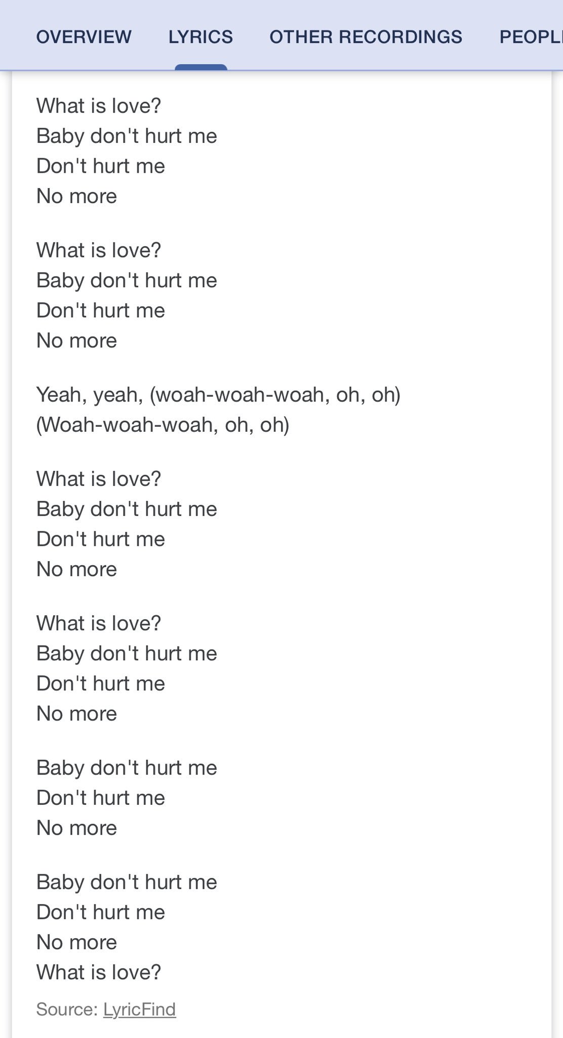 What Is Love Haddaway Lyrics