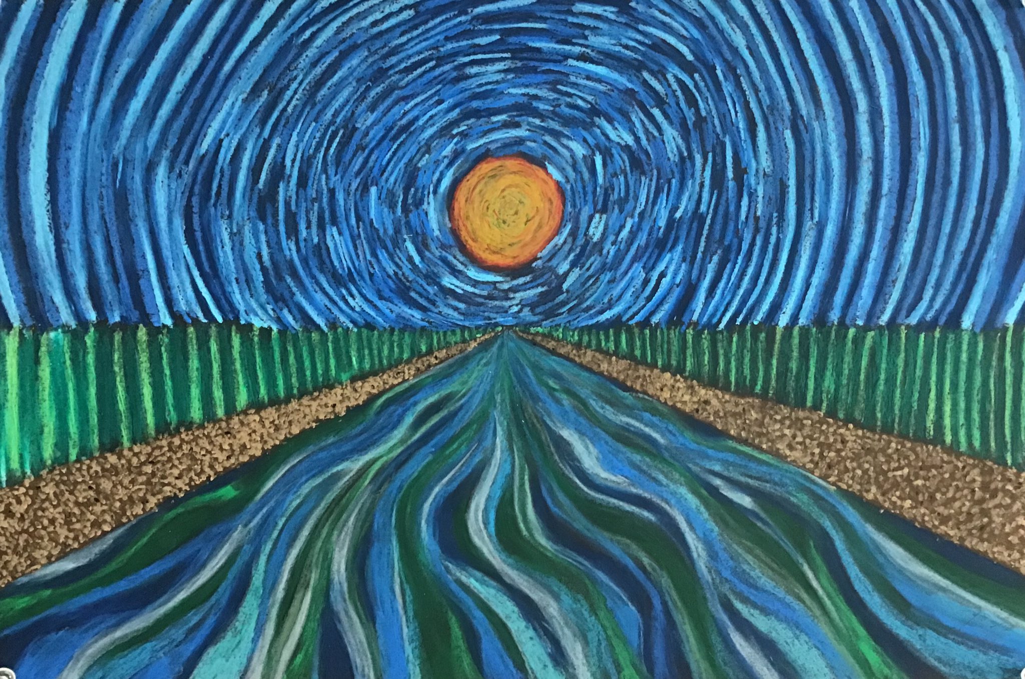Famous Oil Pastel Landscape