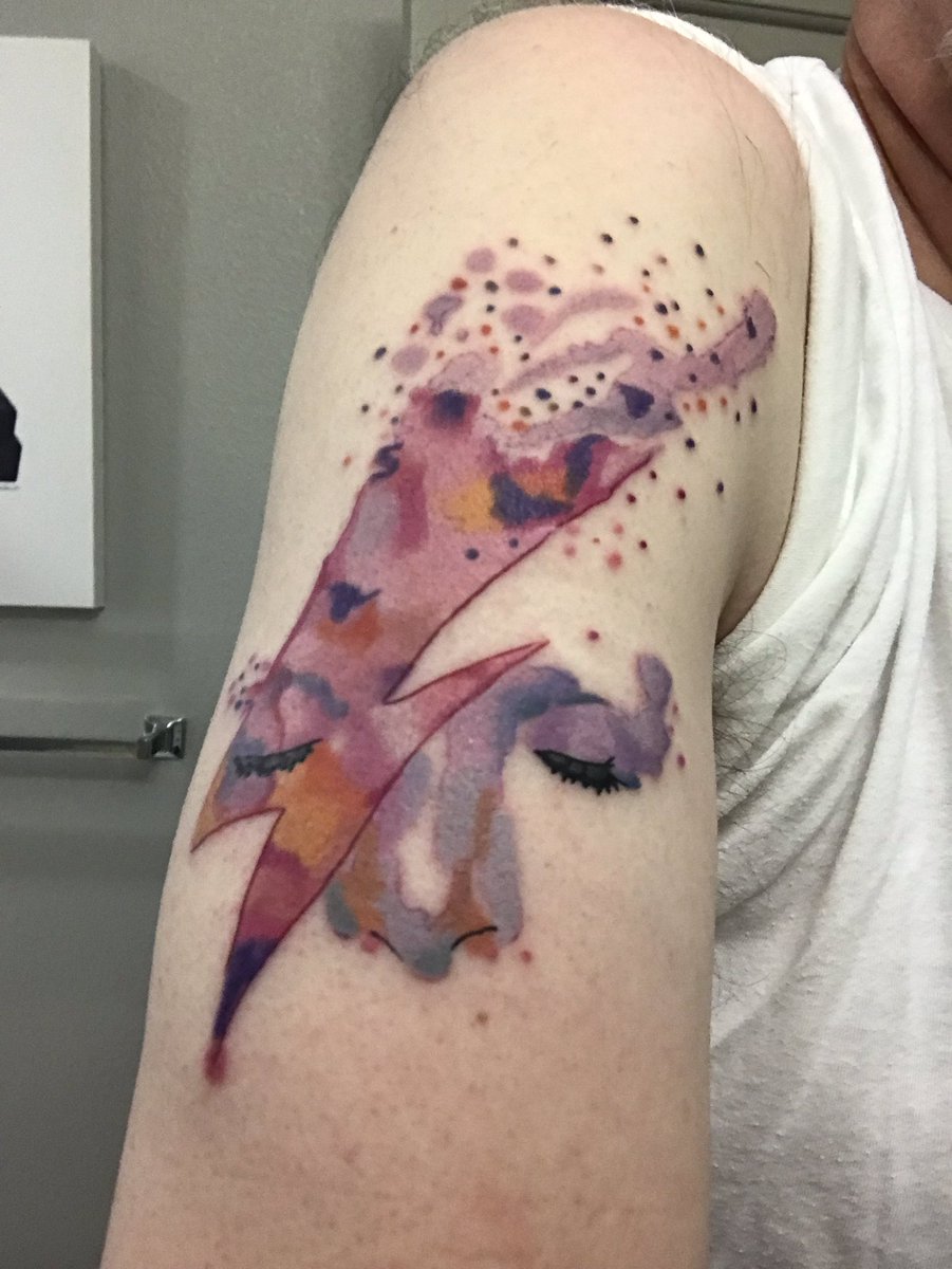 David Bowie Lightning Bolt Tattoo