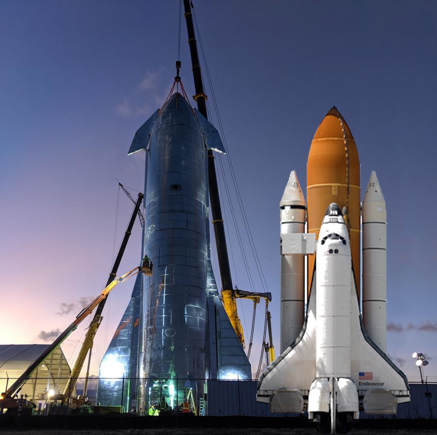 Space Shuttle Tail Size