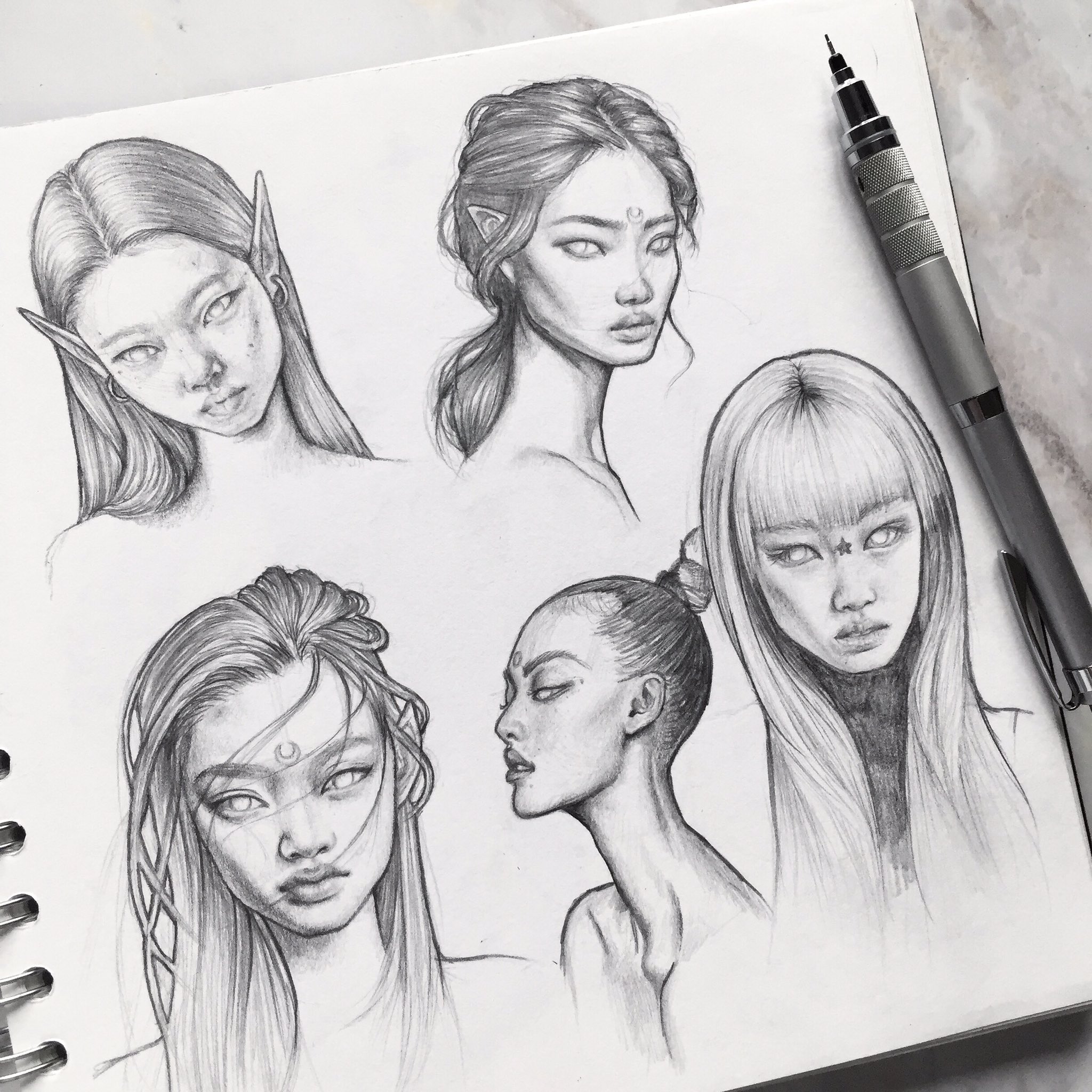 Fairy Face Drawings In Pencil