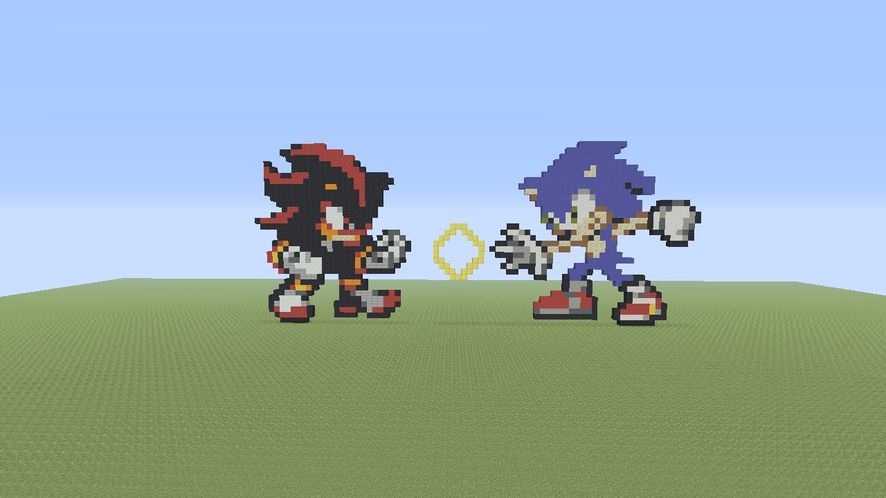 Minecraft Sonic Pixel Art
