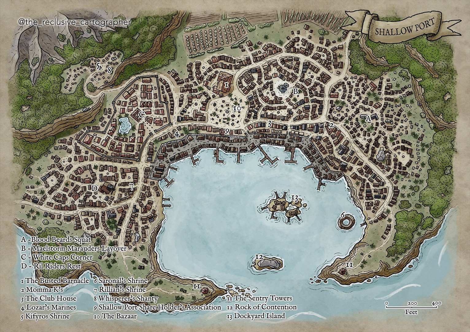 Pathfinder Town Maps