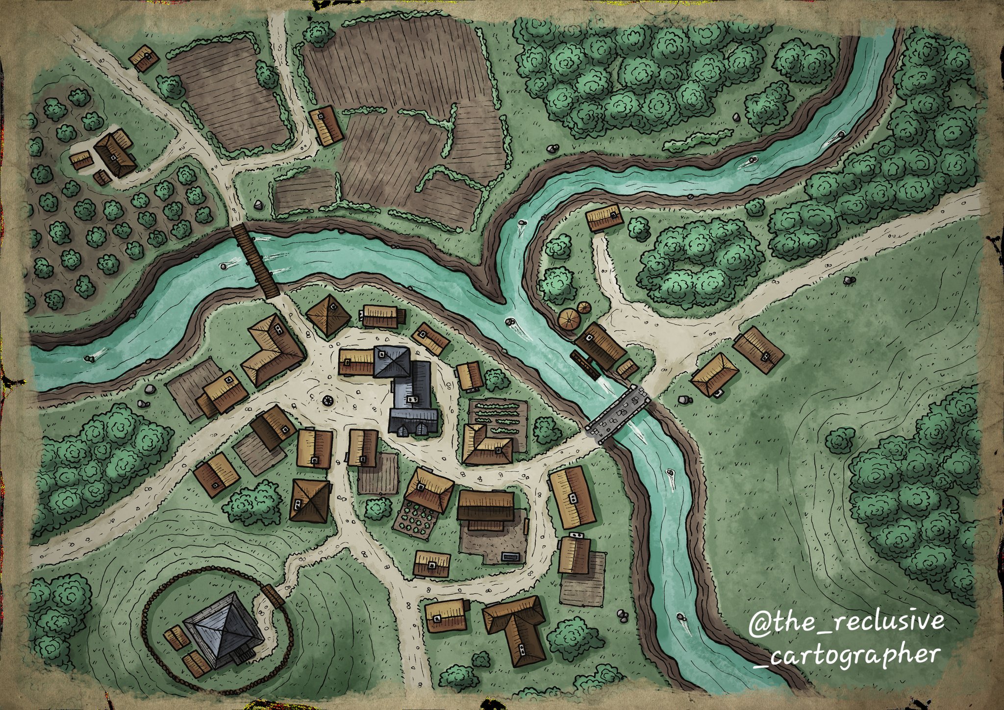 Medieval Village Layout