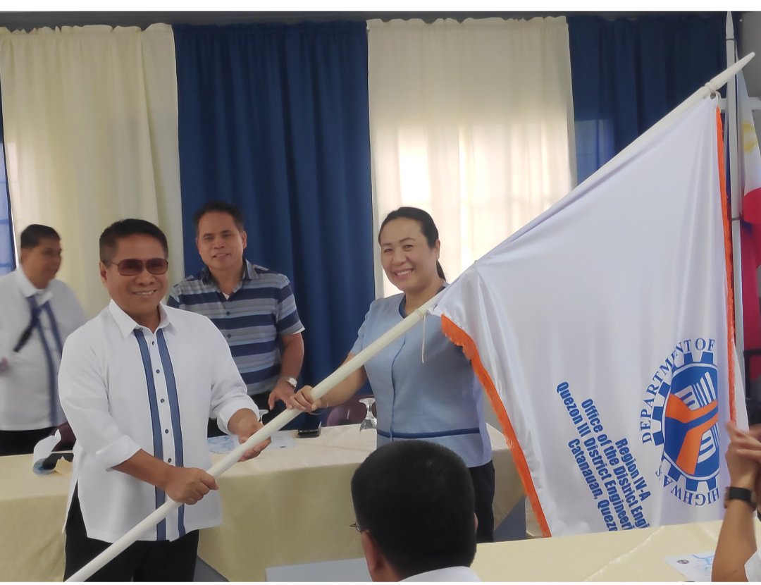 LOOK: DPWH CALABARZON regional director Samson Hebra leads the Quezon ...