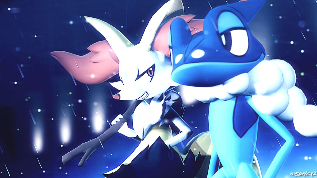 Braixen And Frogadier Love