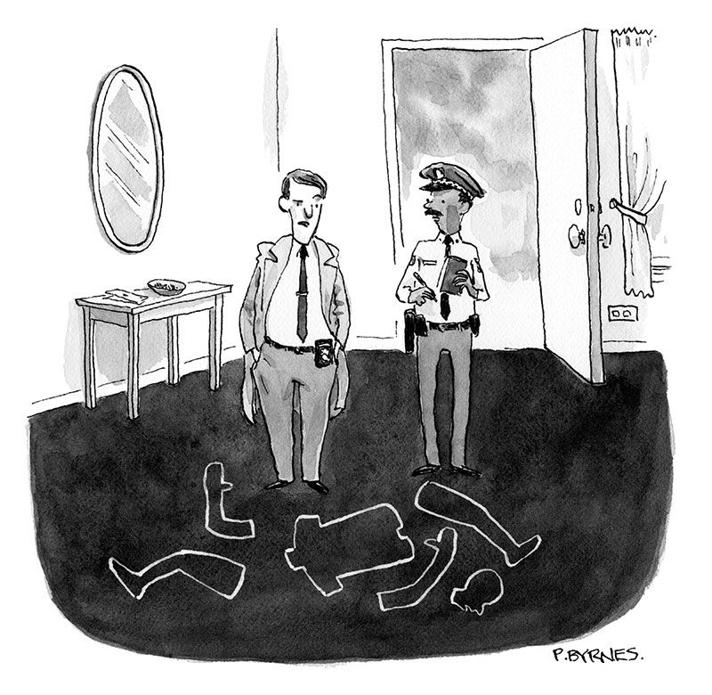 Murder Scene Cartoon