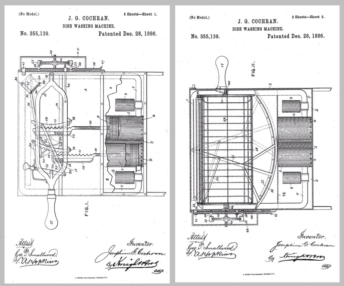 Josephine Cochrane Dishwasher Patent I'll Do It Myself" | USPTO