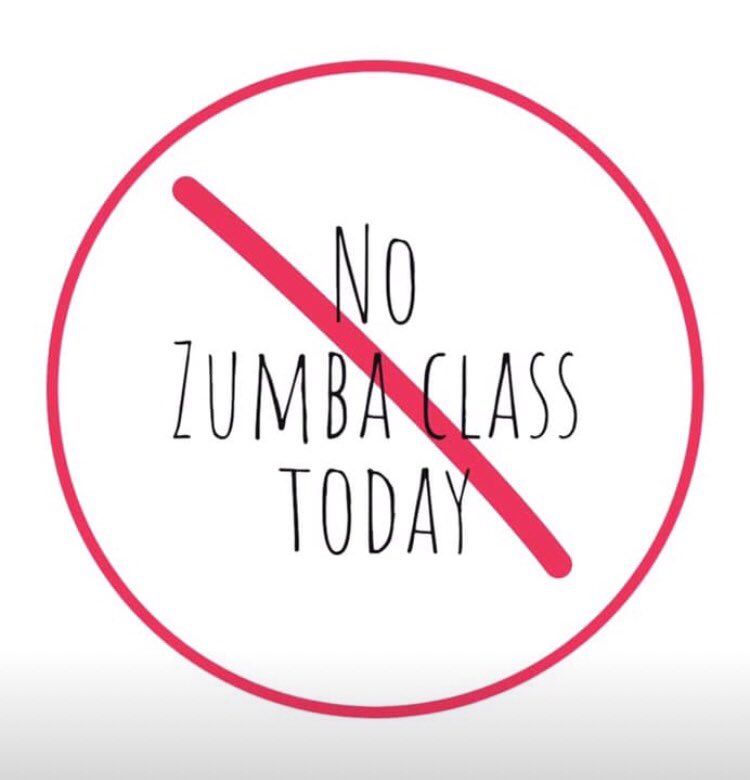 Zumba Class Cancelled Sign