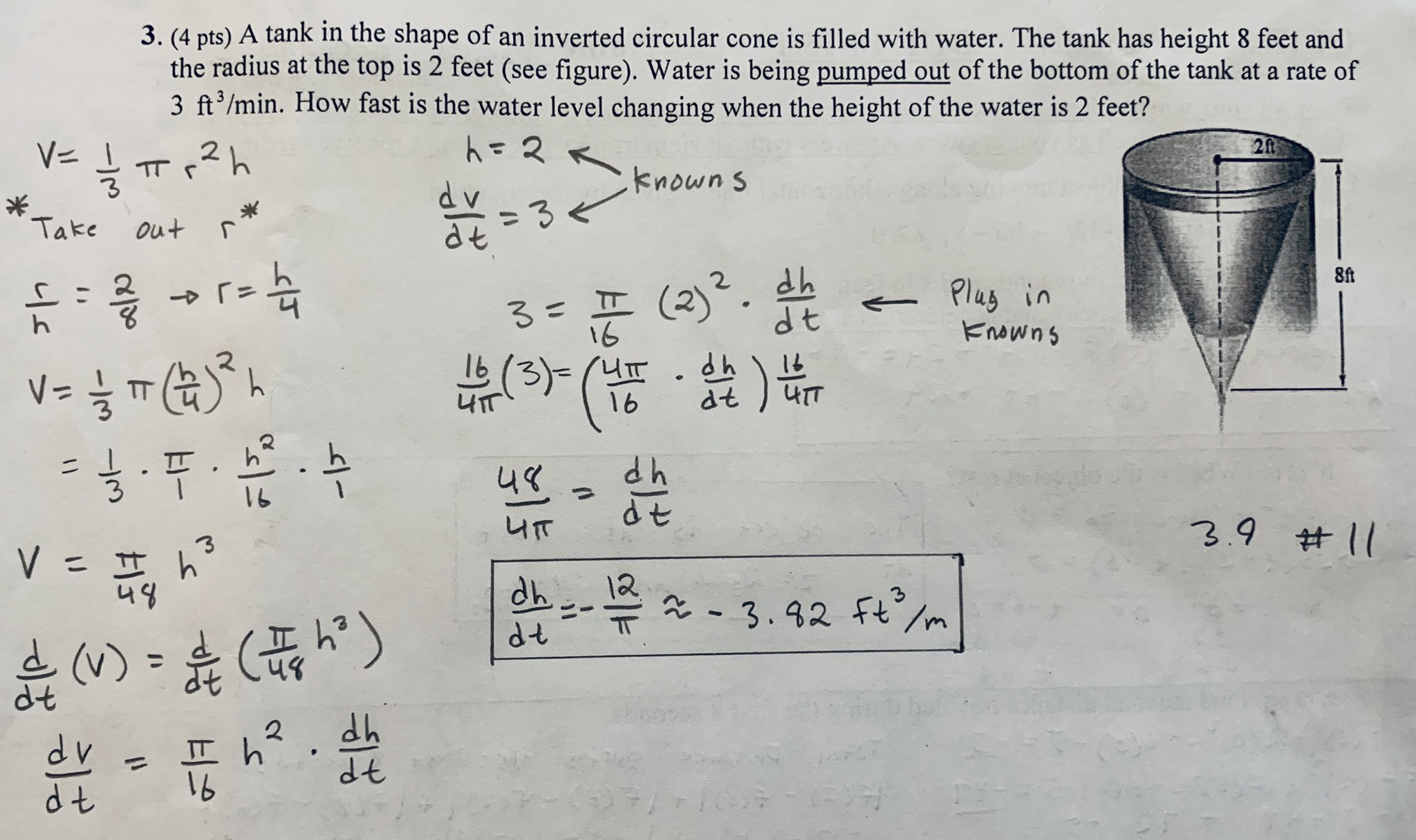 Cone Volume Problems