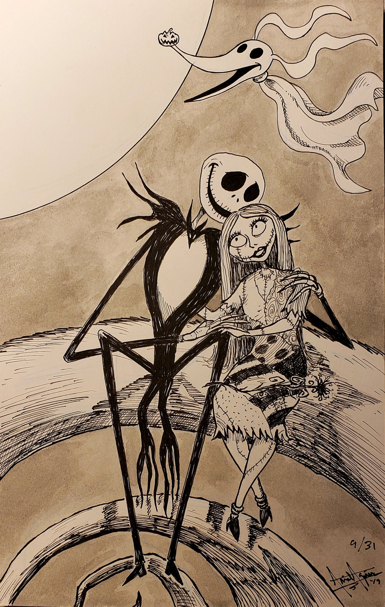Nightmare Before Christmas Pencil Drawings