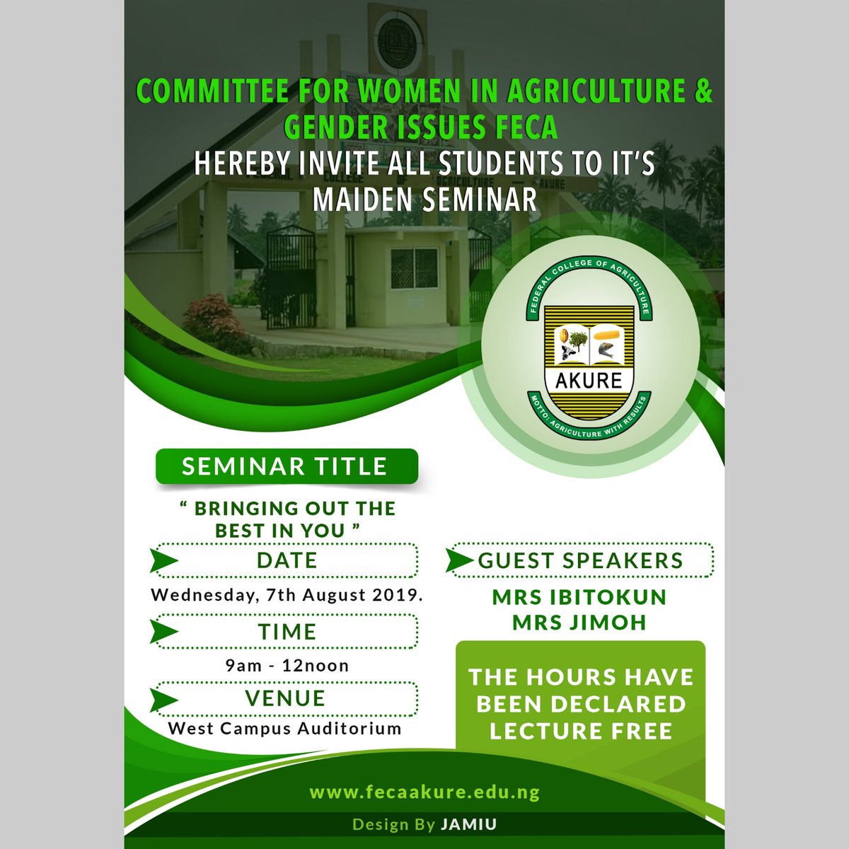 College Seminar Flyer