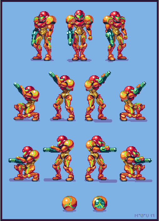 Metroid Sprite Grid