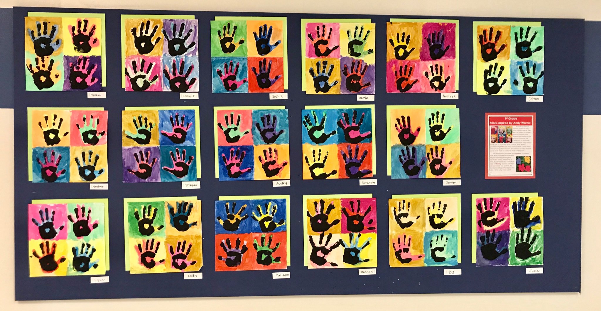 Warhol Handprint Andy Warhol Pop Art Flowers 2nd Grade