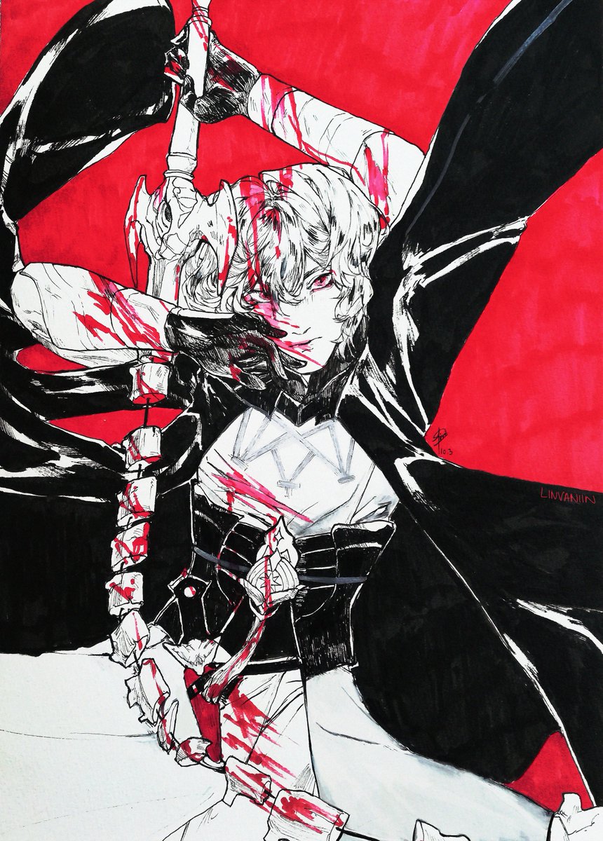 「day 3: byleth, ashen demon #fe3h #inkto」| lin 連靖嵐のイラスト