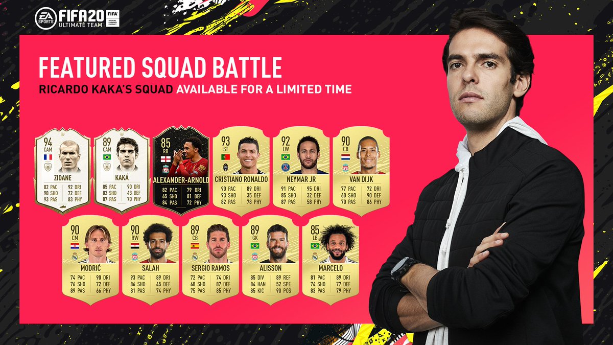 An iconic squad for a FIFA20 ICON. Kaka's Featured Squad Battle is now ...