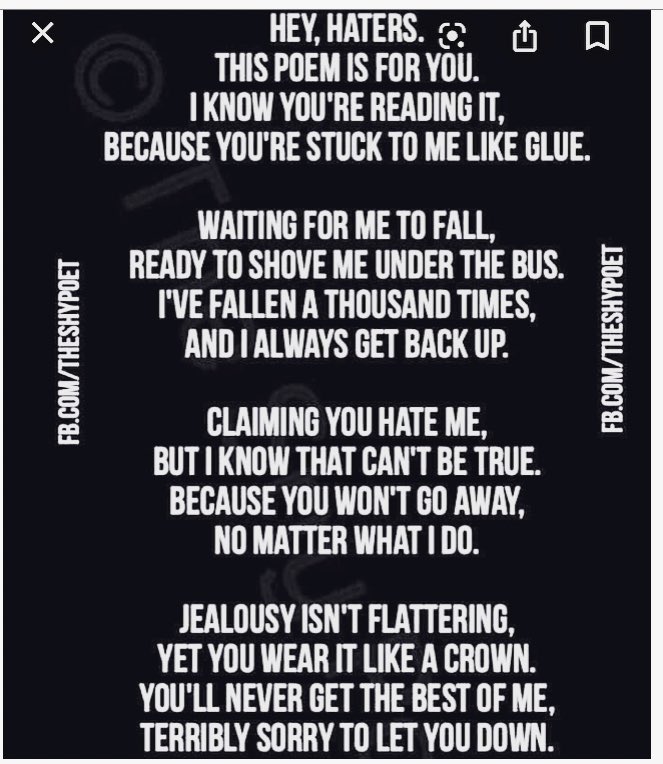 Haters Poems