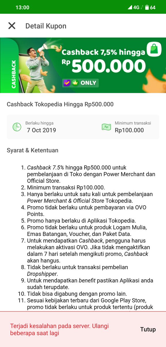trik cashback tokopedia