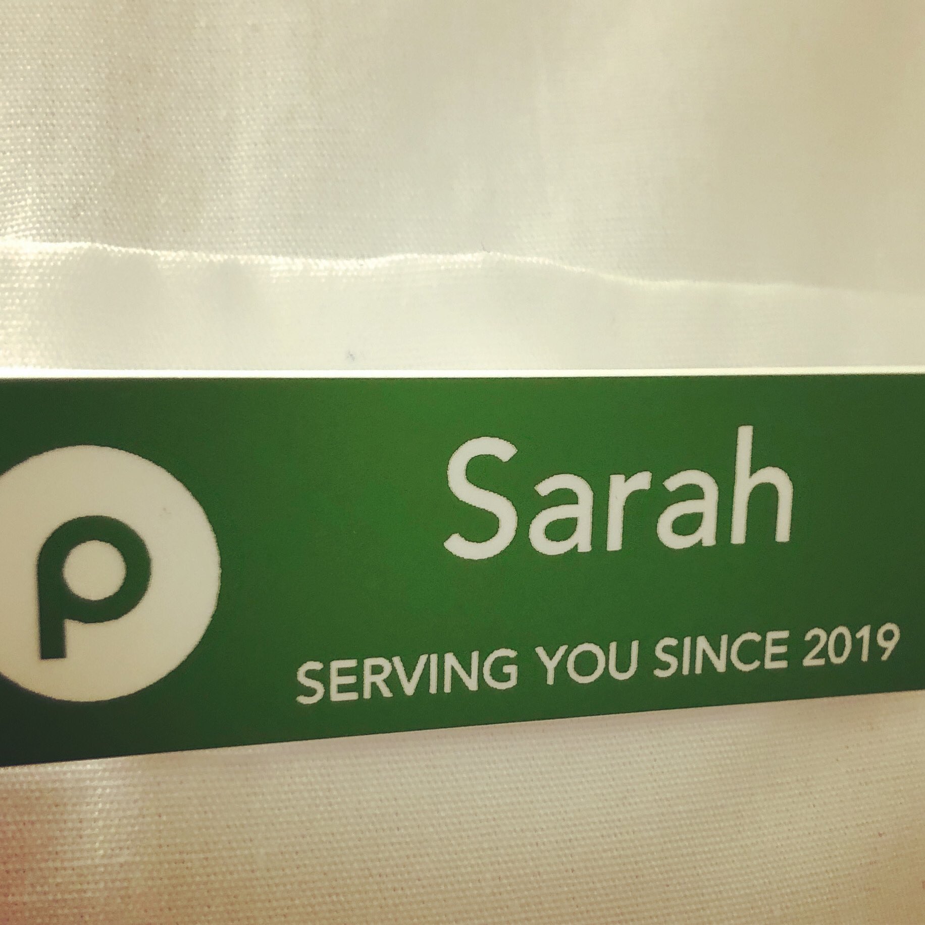 Sarah Name Tag