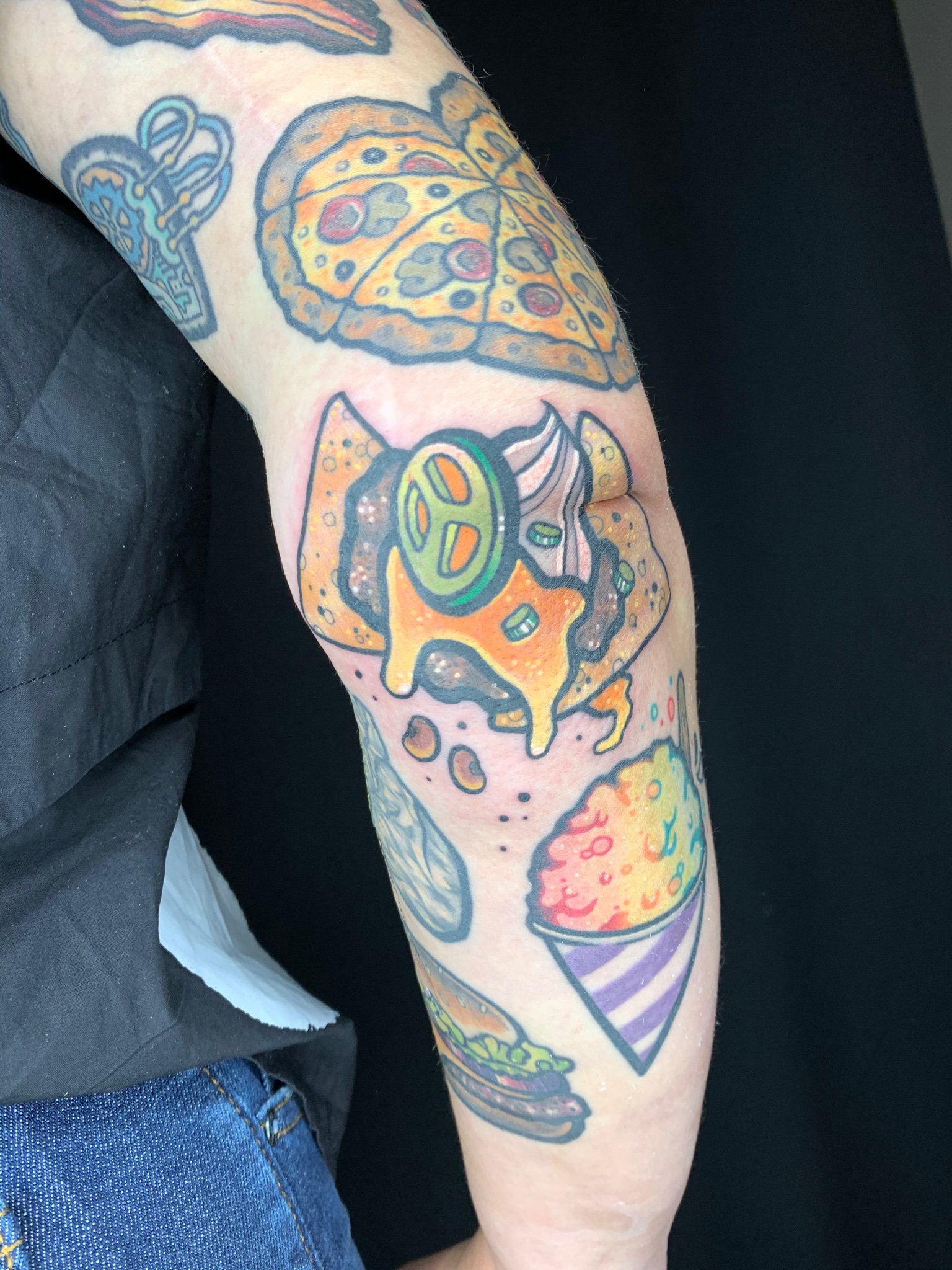 Pizza Spaceship Tattoos