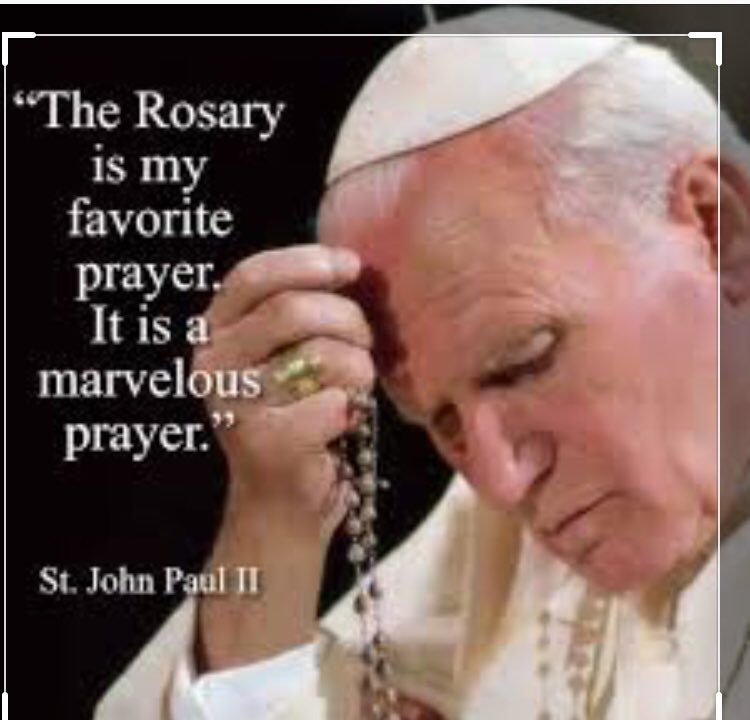Pope John Paul Ii Praying The Rosary
