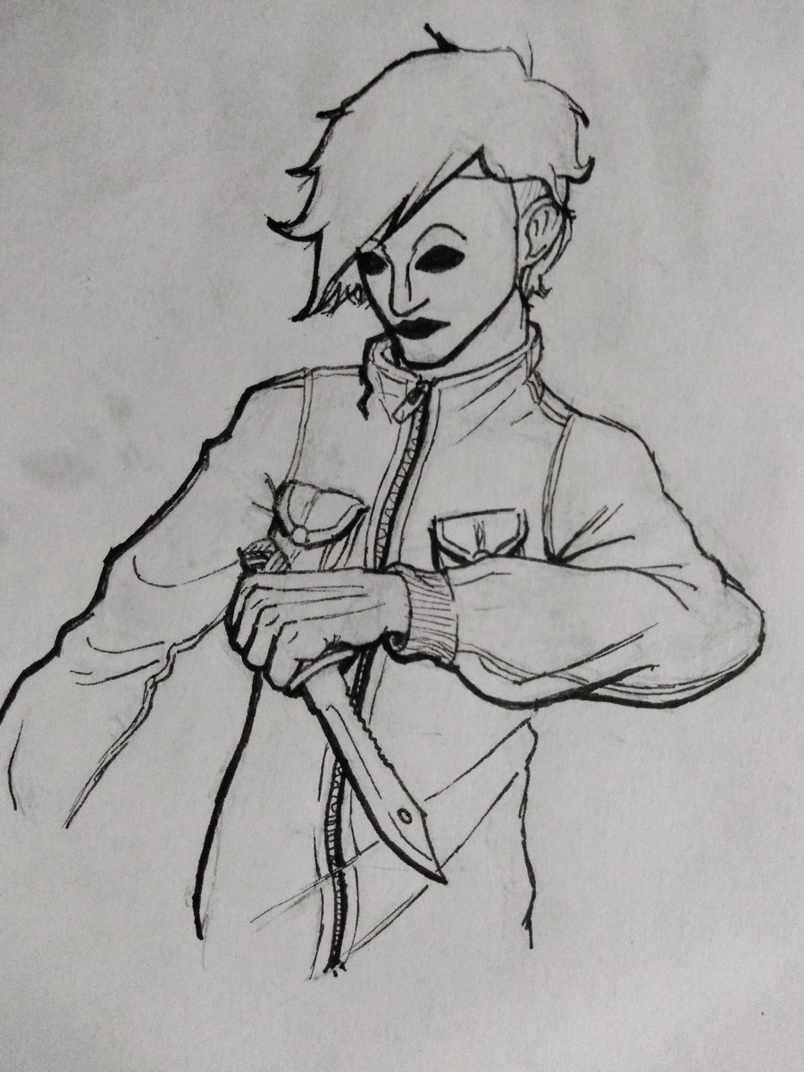 Creepypasta Masky Drawing