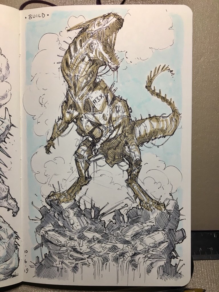 「Day 5 of #inktober2019! #build! Building」|Taran Fiddlerの漫画