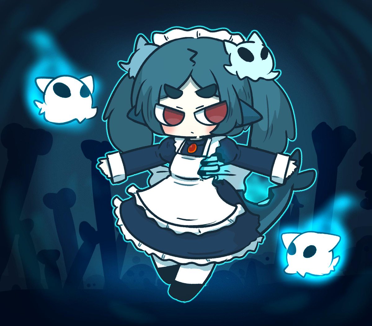 「スカルガールズのマリーちゃん!??? Cosplay as Marie Korb」|うに曹長のイラスト