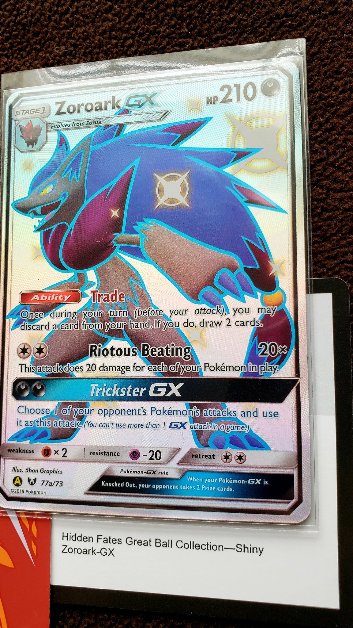 Shiny Zoroark Card
