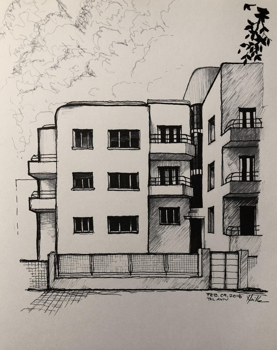 Apartment Outside Sketch